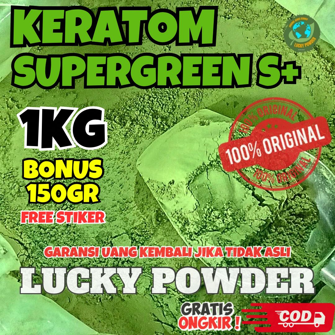 Kratom Super Green Bubuk Hijau Daun Puri Borneo Kratoom Asli Kalimantan