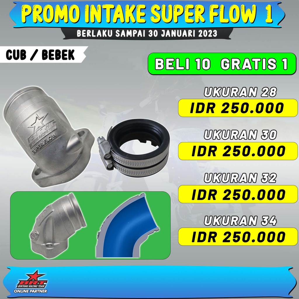 INTAKE BRT BEBEK & MATIC 28 30 32 34MM
