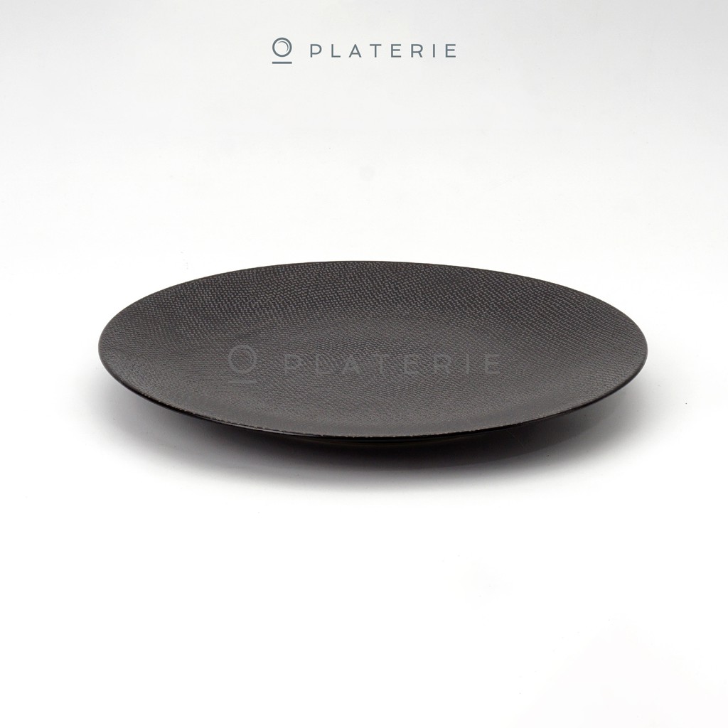 PLATERIE Piring Keramik Dinner Plate 10.5In Vesuvio Black FREE ONGKIR