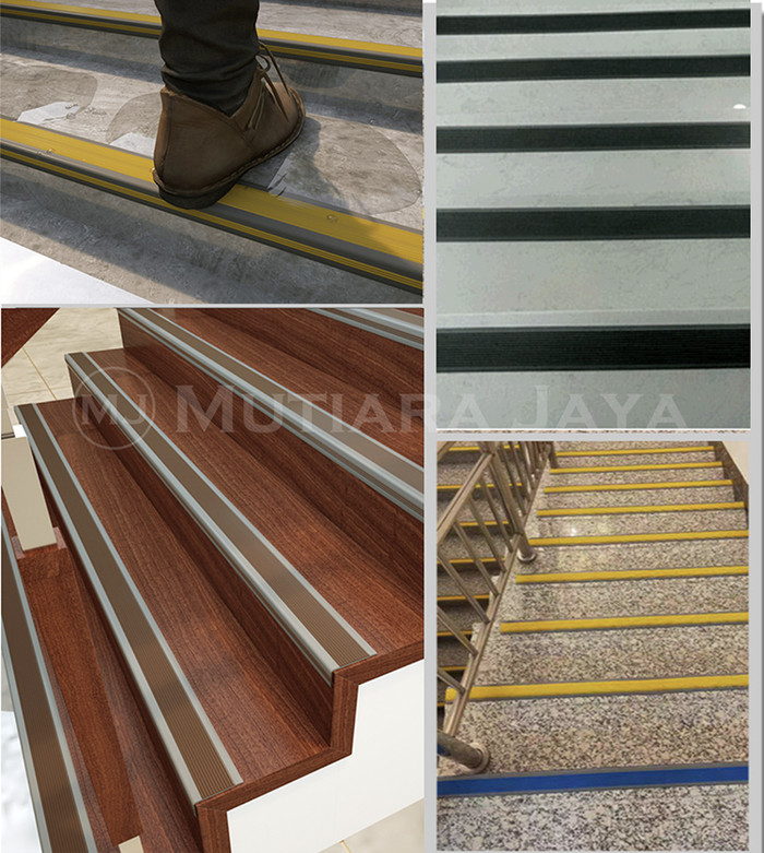 LIS TANGGA PENGAMAN ANTI SLIP TANGGA + DOUBLETAPE STEP NOSING KARET ...