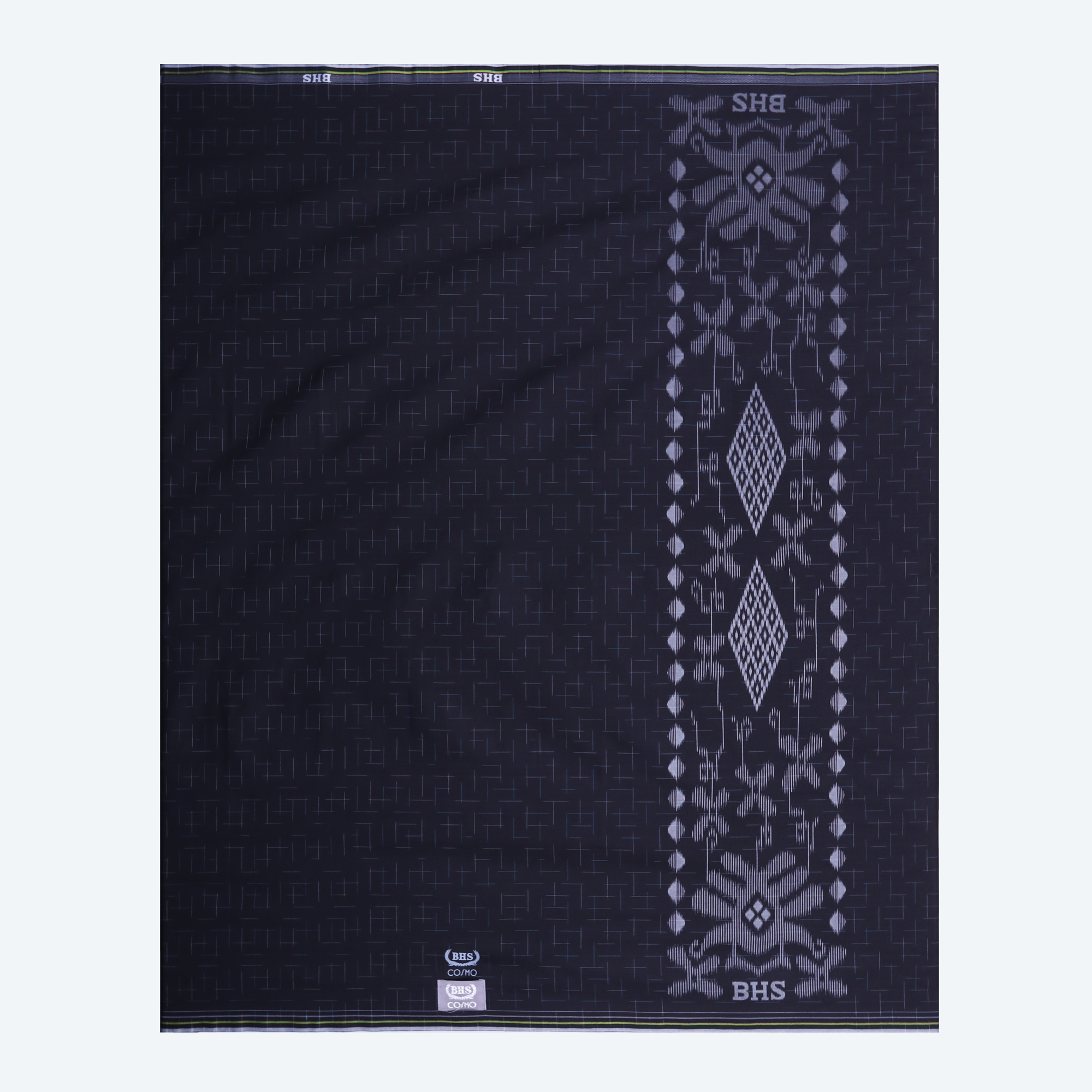 Sarung BHS Cosmo Silver Motif K26 PRB Hitam Biru