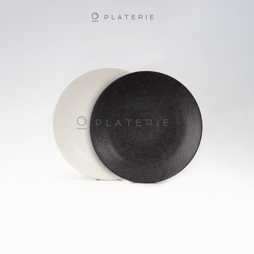 PLATERIE Piring Keramik Dinner Plate 10.5In Vesuvio Black FREE ONGKIR
