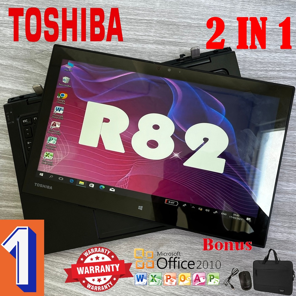 READY TOSHIBA LAPTOP R73 R731 R732 R82 CORE I5 RAM 8 GB SSD 256 GB ...