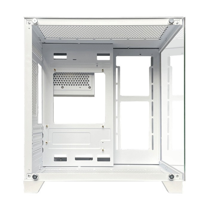 Vbr Z2 Dual Chamber Case Black & White Pc Casing M-Atx Cpu Case Gaming ...