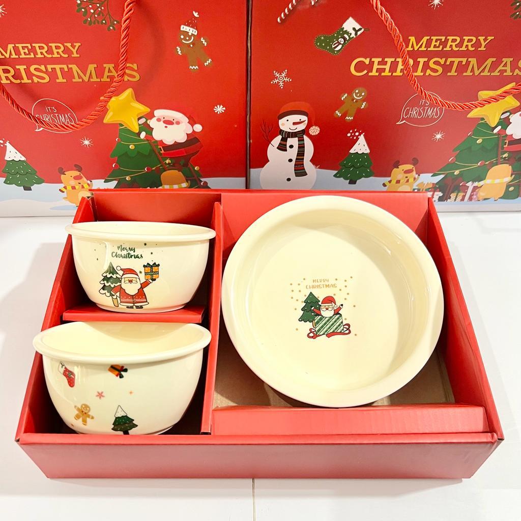 PIRING SET MOTIF SANTA NATAL / HAMPERS NATAL / CHRISTMAS GIFT / XMAS ...