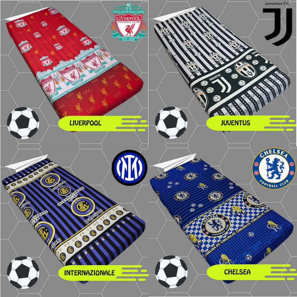 SPREI KARET UK 90X200X20 MOTIF BOLA SPREI MU I SPREY CHELSEA I SPRAI ...