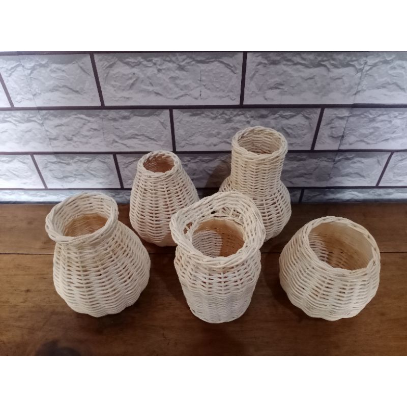 VAS ROTAN / VAS BUNGA AESTHETIC - KERAJINAN HIASAN ROTAN MURAH KUALITAS ...