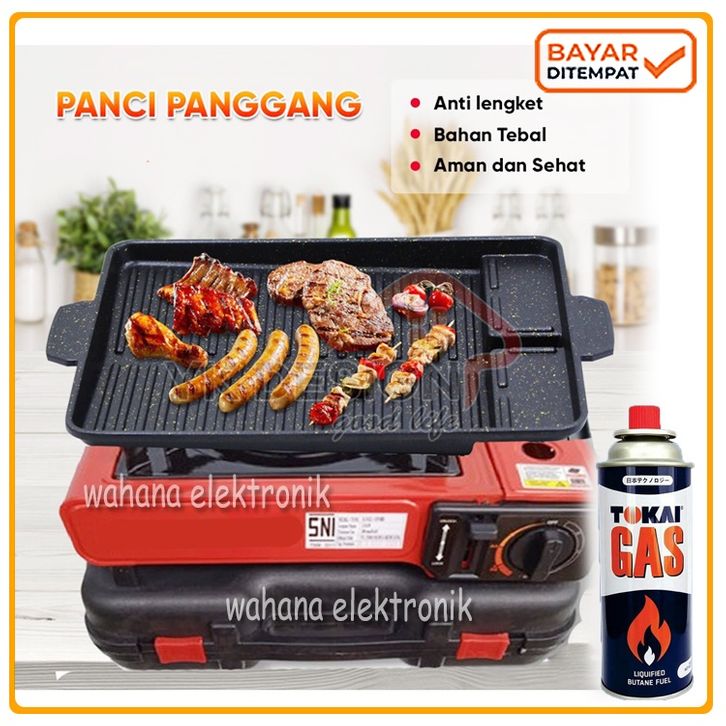 Terlaris Paket Barbeque/BBQ Set Kompor Portable free Tas + BBQ Grill ...