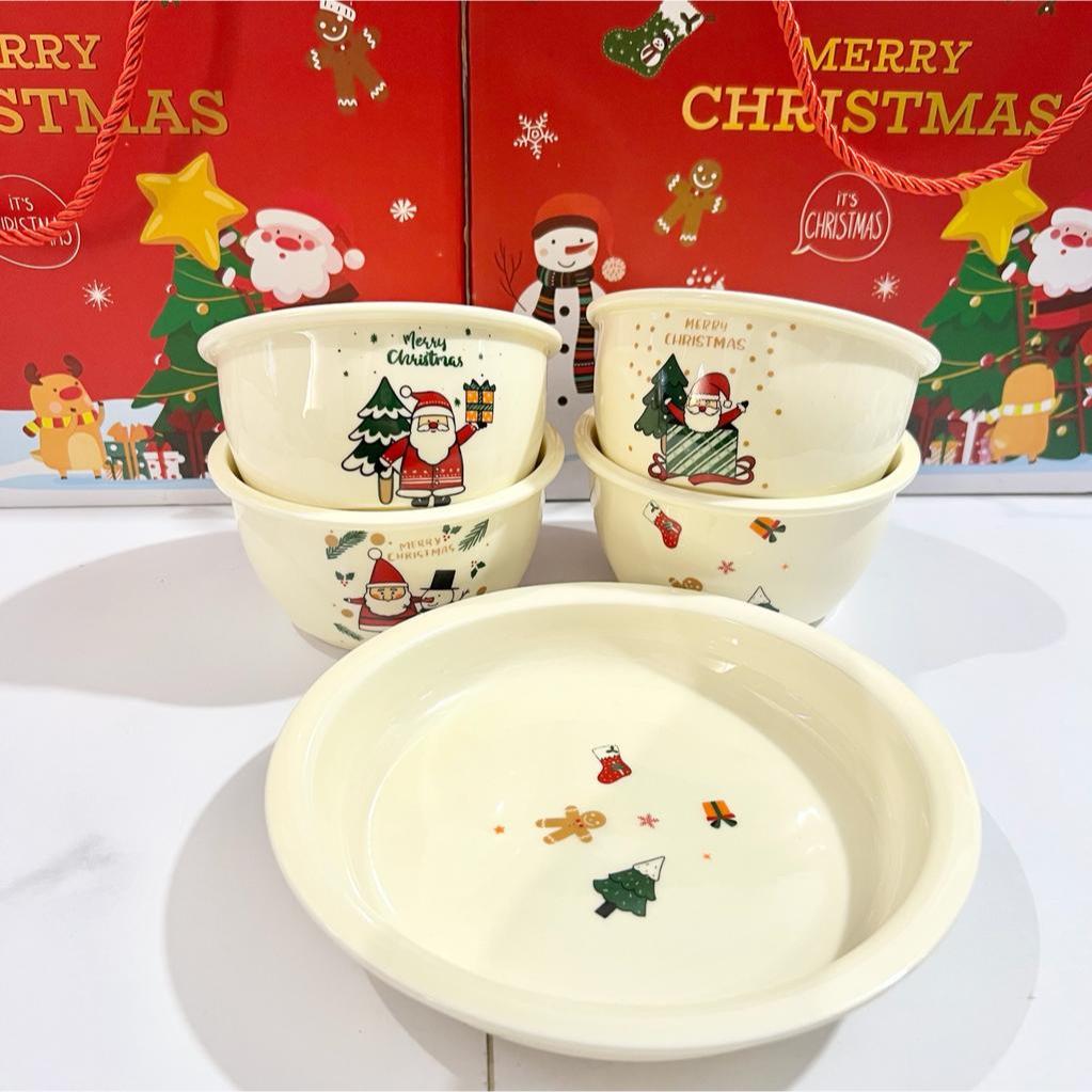 PIRING SET MOTIF SANTA NATAL / HAMPERS NATAL / CHRISTMAS GIFT / XMAS ...