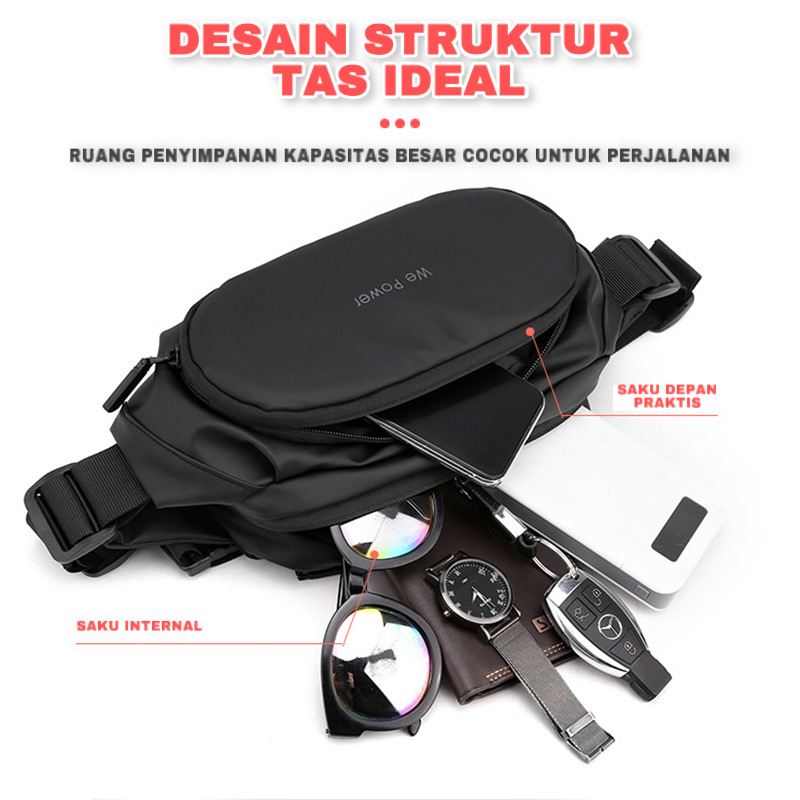 Freeknight Tas Selempang Pria Waistbag Crossbody Outdoor Tas Pinggang Olahraga Import Casual TS225