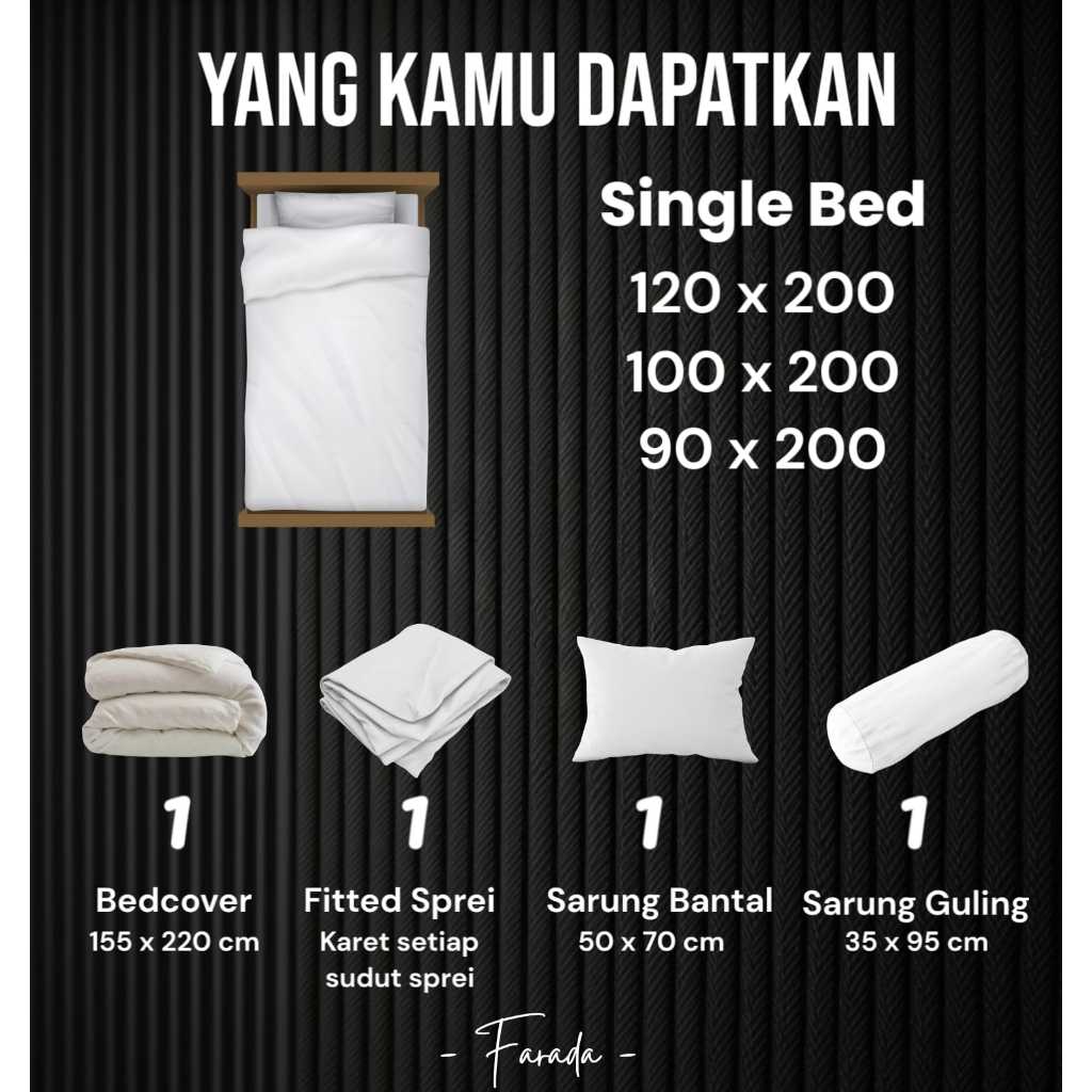 BED COVER SET SPREI BLUE FLOWER BEDCOVER SET AESTHETIC MOTIF BUNGA