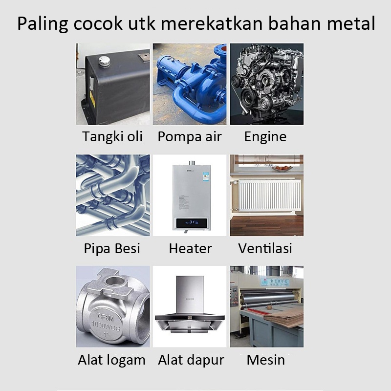 LEM AB EPOXY KUAT PENAMBAL BESI STEEL METAL RADIATOR ANTI BOCOR METAL ...