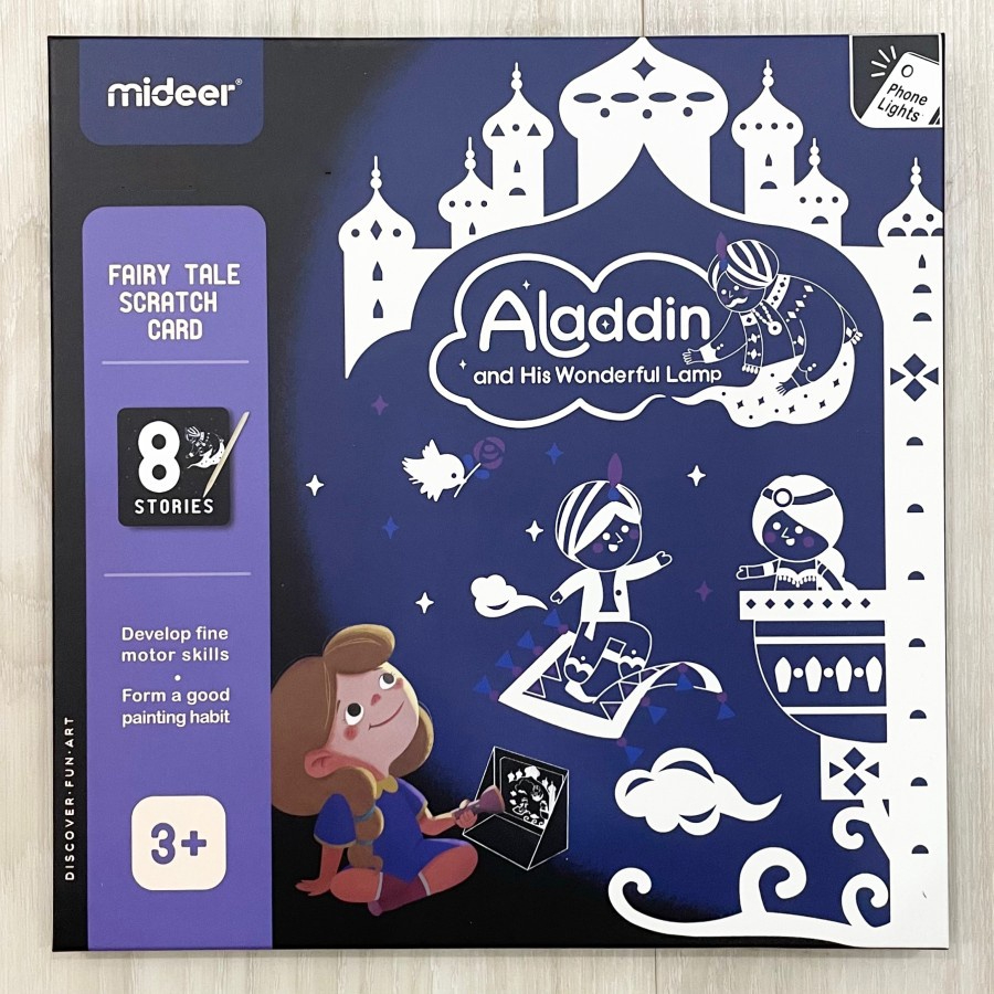 MIDEER FAIRY TALE SCRATCH CARD ALADDIN MAINAN EDUKASI ANAK MD4149