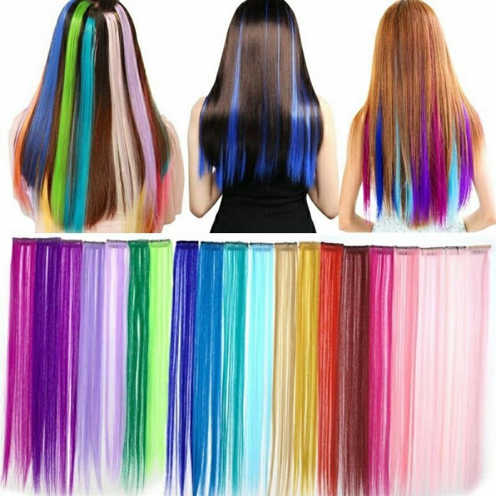 FAMILY TOYS HAIRCLIP WARNA WIG HAIR CLIP COLOUR HIGHLIGHT RAMBUT SAMBU ...