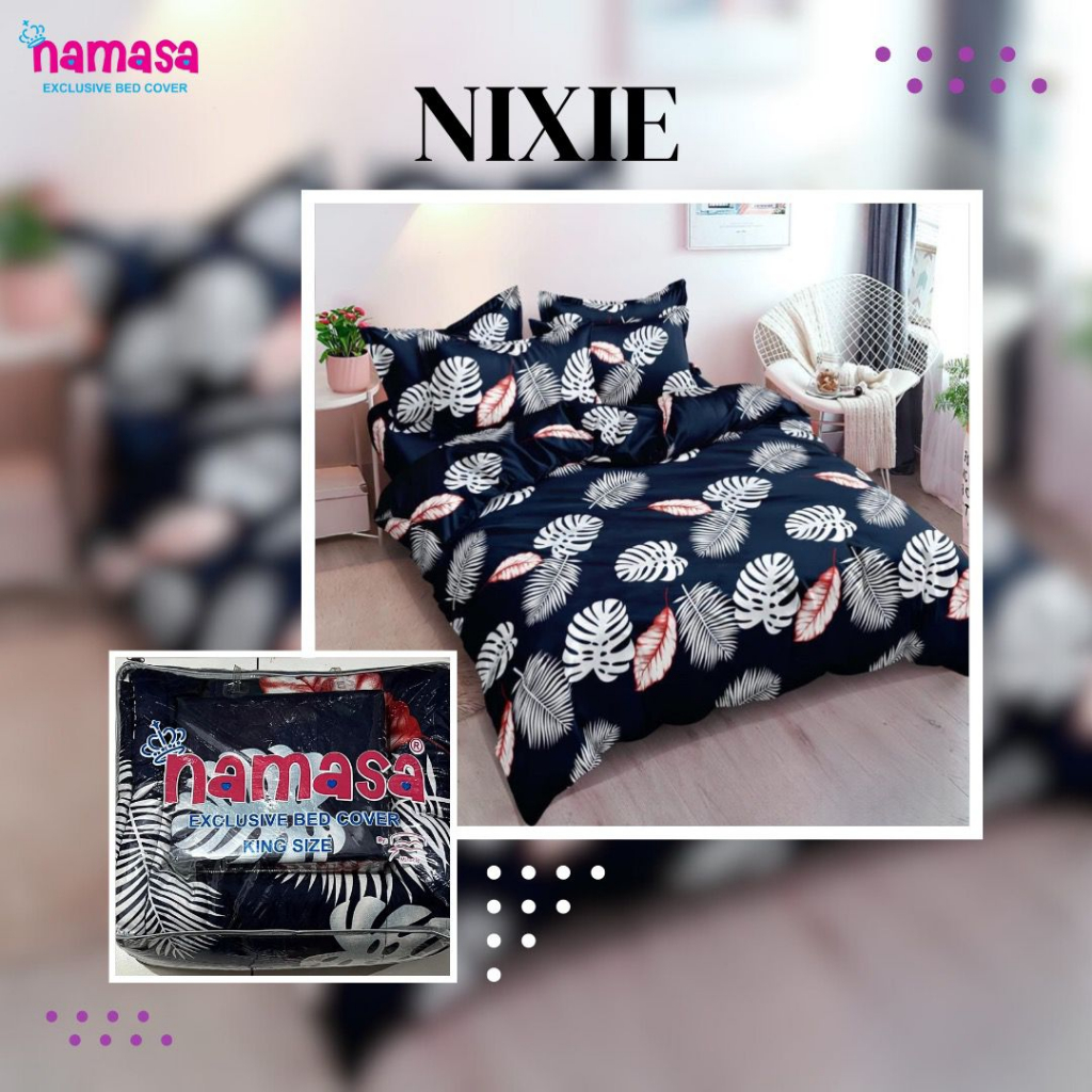 Motif Terbaru NAMASA Bed cover set+Sprei king size ukuran 180 x 200 ...