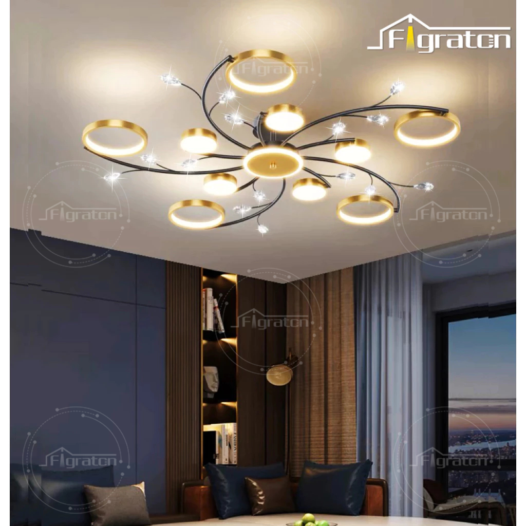 LAMPU GANTUNG LED MINIMALIS RUANG TAMU RUMAH TEMPAT LAMPU PLAFON KAMAR ...