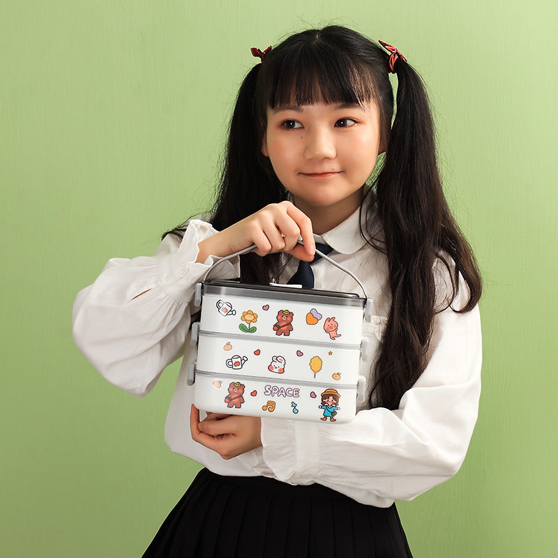 ES KOTAK MAKAN TAHAN SUHU TEMPAT MAKAN LUNCH BOX ANTI KARAT WARNA PUTIH ...