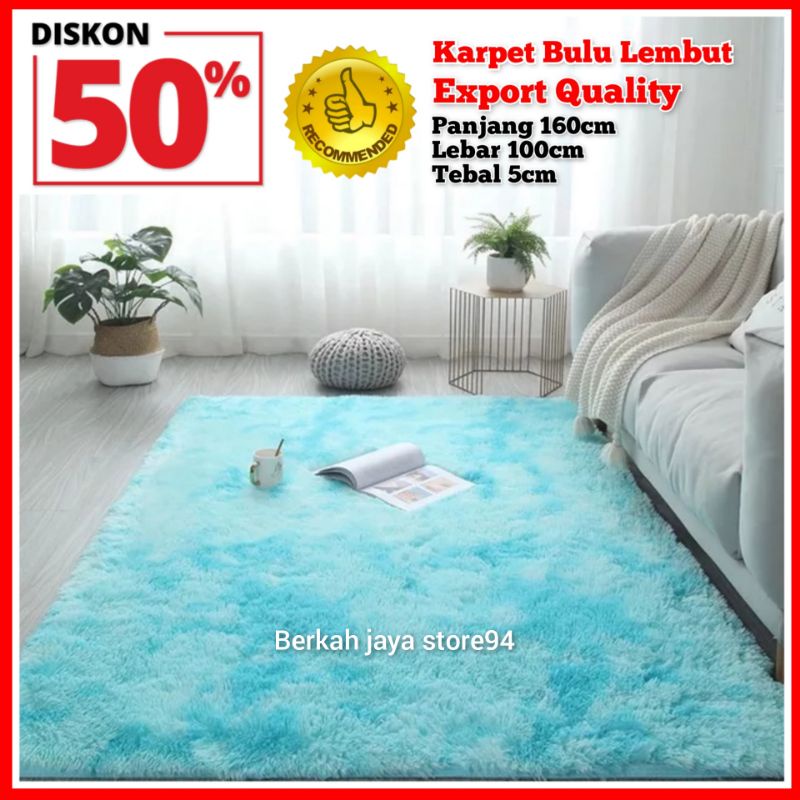 KARPET BULU LEMBUT KEKINIAN UKURAN 160X100X4CM / KARPET BULU MURAH ...