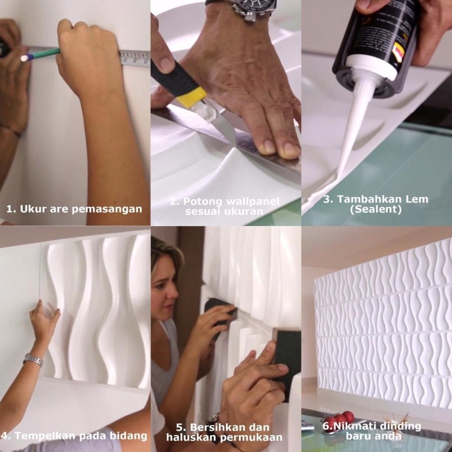 3D WALL PANEL PVC 50X50CM WALLPANEL 3D GREY METALIC SERIES | 3D PANEL ...