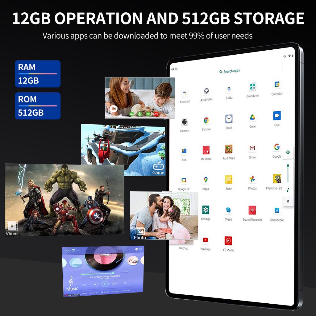 TABLET PC BARU TAB S8 S8+ 12GB + 512GB ANDROID 8 INCH LAYAR FULL SCREEN LAYAR BESAR WIFI 5G DUAL SIM