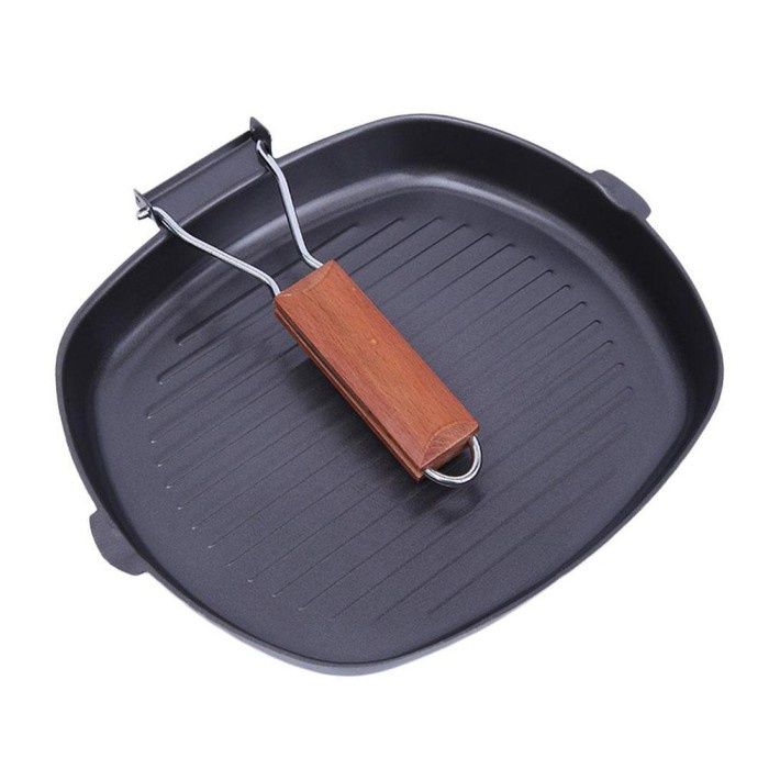 PANCI PANGGANG SQUARE GRILL PAN BBQ WAJAN TEFLON KOTAK BBQ BAKARAN ...