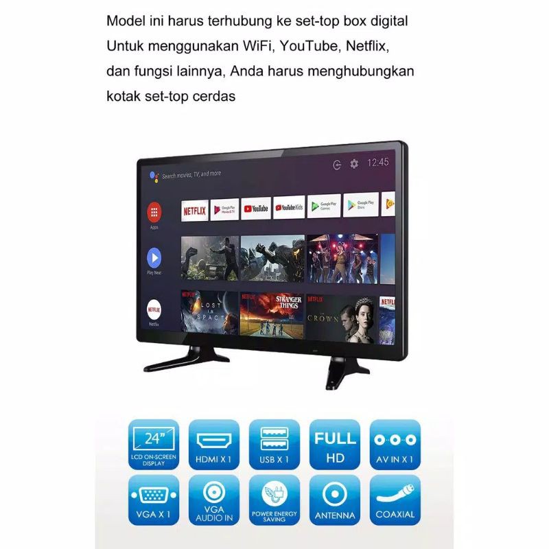 PROMO LED TV 17 INCH GAMBAR HD SUPPORT COLOKAN USB HDMI VGA