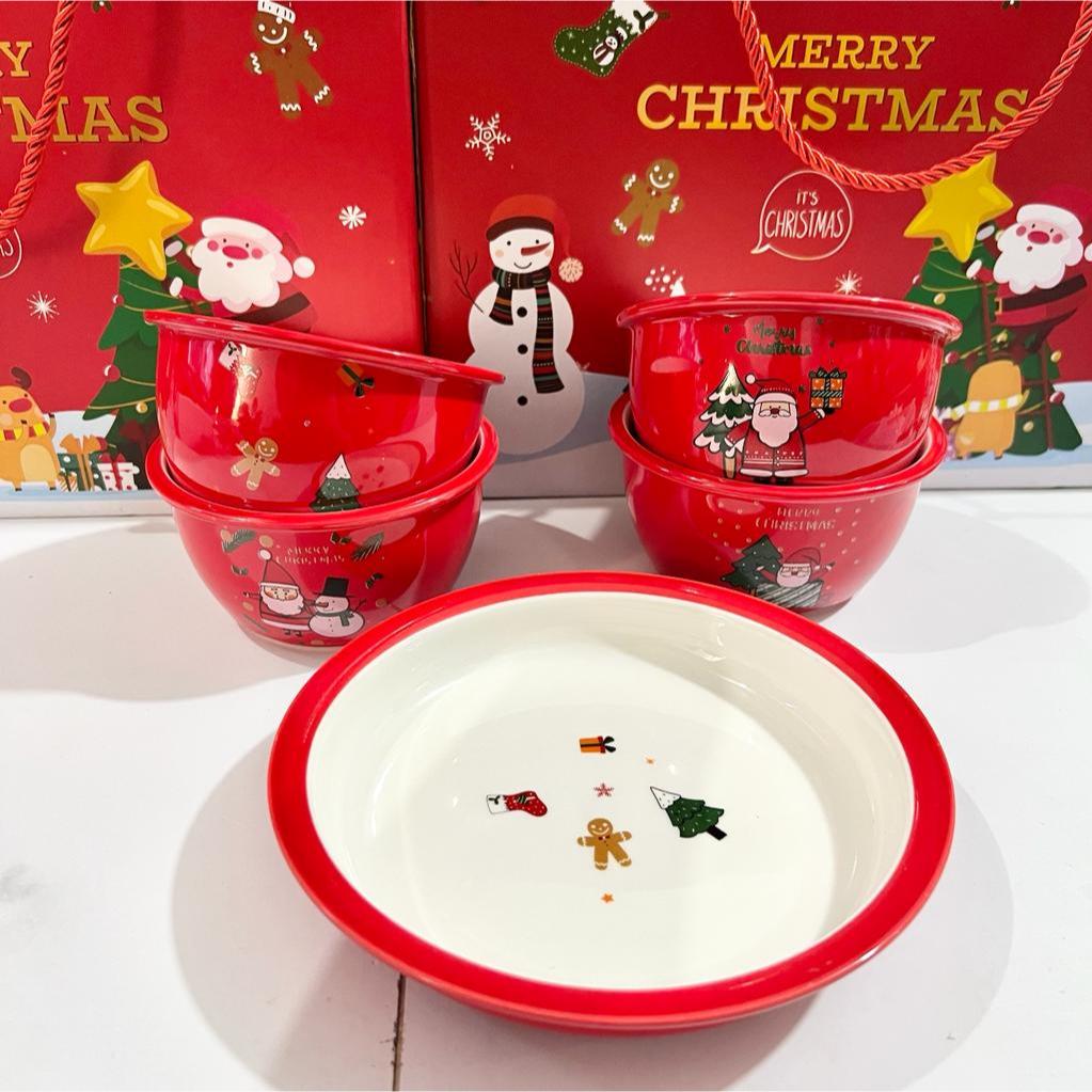 PIRING SET MOTIF SANTA NATAL / HAMPERS NATAL / CHRISTMAS GIFT / XMAS ...