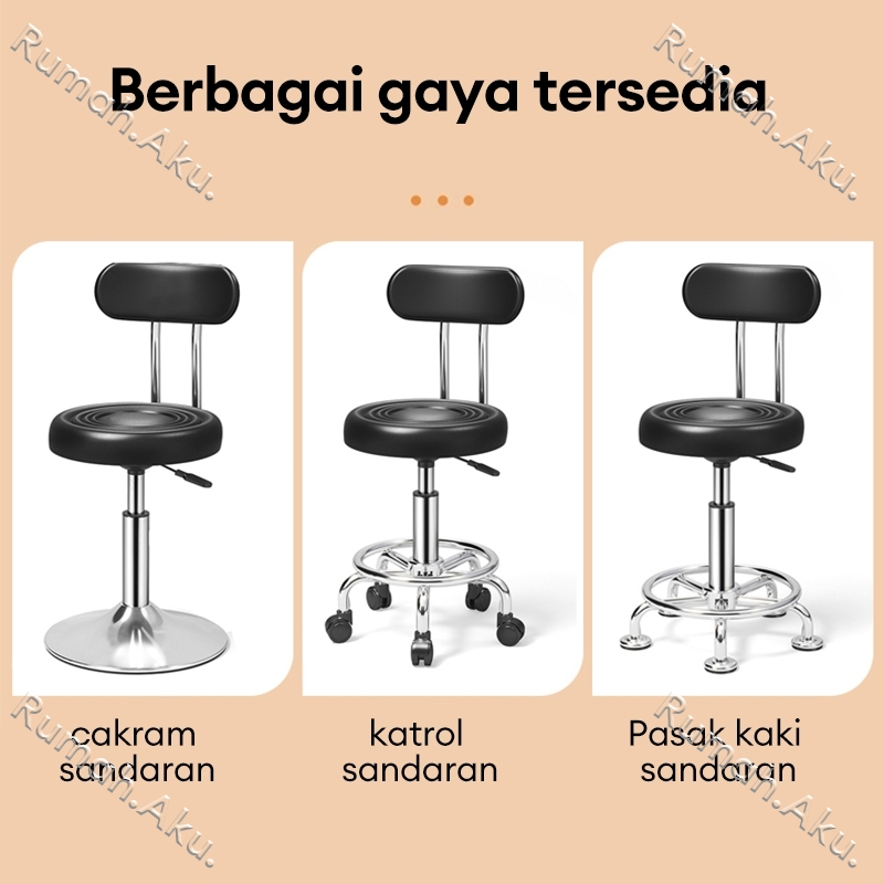 RA KURSI BAR BESI KURSI PUTAR HIDROLIK KURSI SALON DENGAN RODA KURSI ...