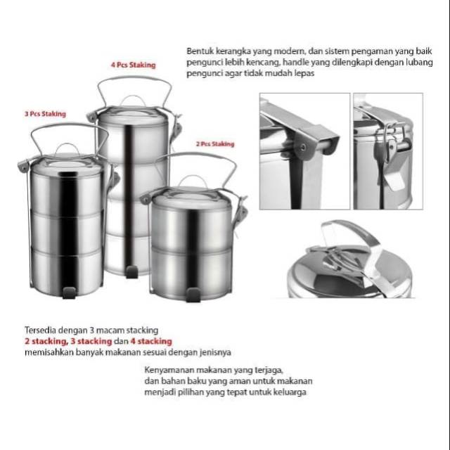 RANTANG SUSUN COOKVILLE PREMIUM STAINLESS STEEL SUS304
