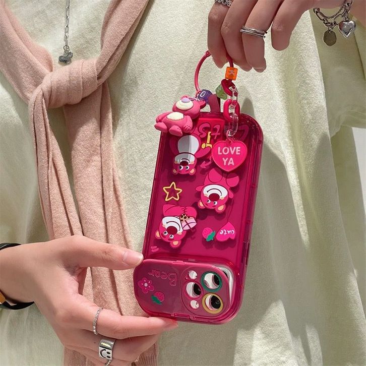 PHONE Casing Ponsel Kartun LOTSO Pink Bear Cute for Iphone7 8 Plus X XR ...
