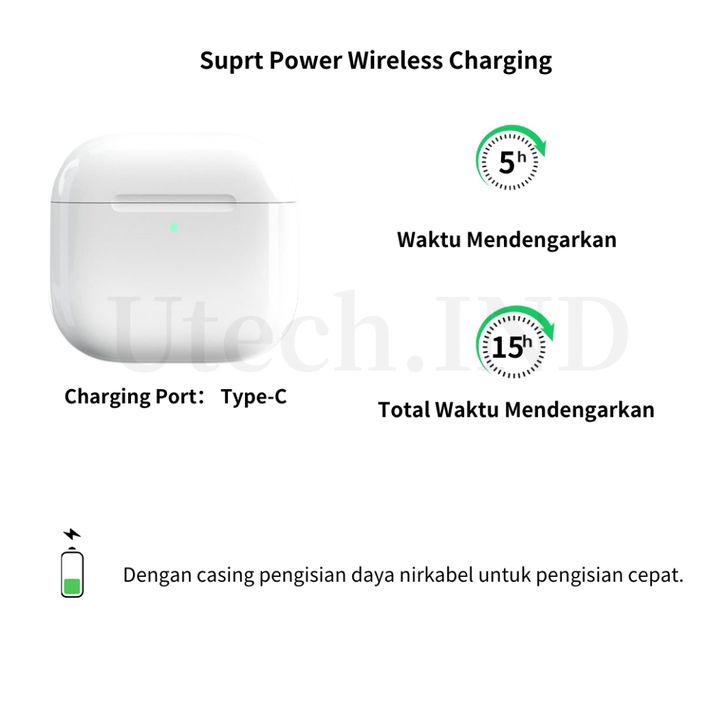 Utech TWS Pods Gen4 Earphone Bluetooth Headset Bluetooth Ori with free ...
