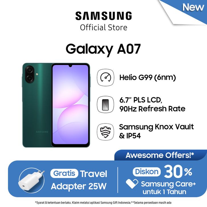 [Star] samsung official store Samsung Galaxy A07 4/64GB - Green