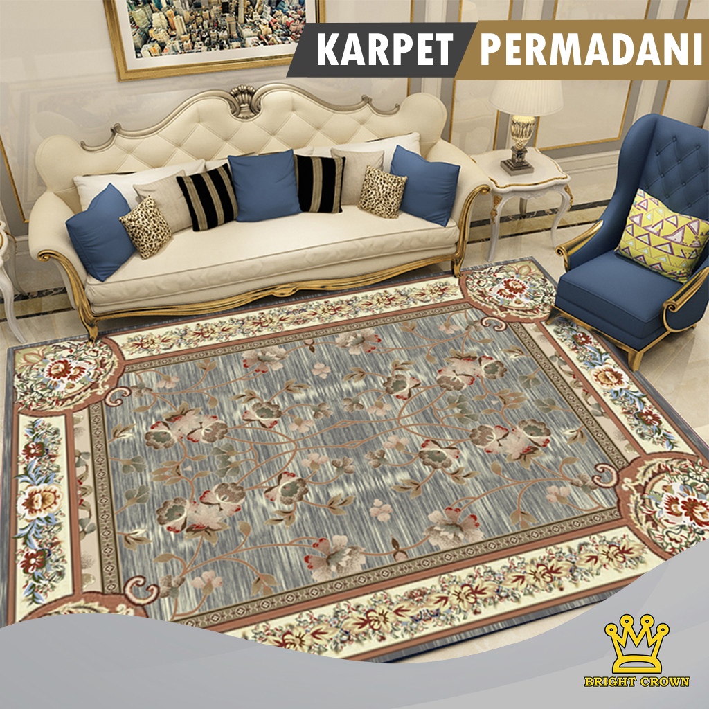 BRIGHT CROWN KARPET LANTAI EROPA PREMIUM 100X160CM GAYA EROPA BAHAN ...