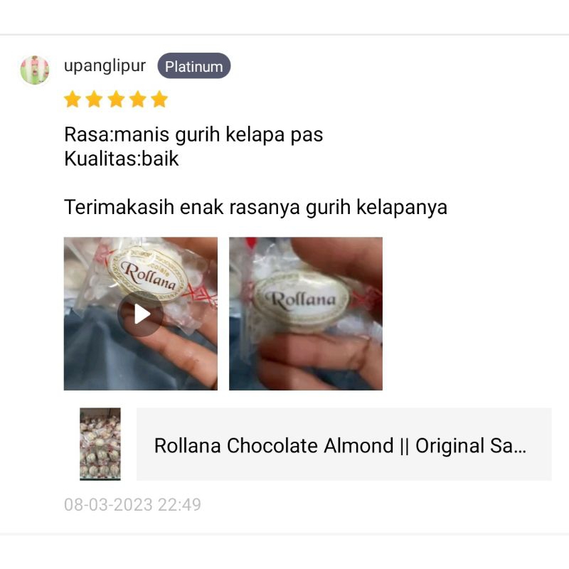 Rollana Chocolate Almond || RollanaChocolate || Rollana Milk Choco ...