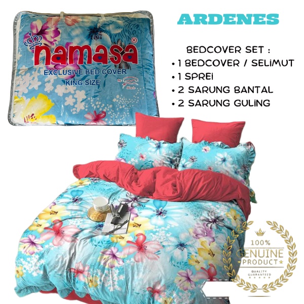 Motif Terbaru NAMASA Bed cover set+Sprei king size ukuran 180 x 200 ...