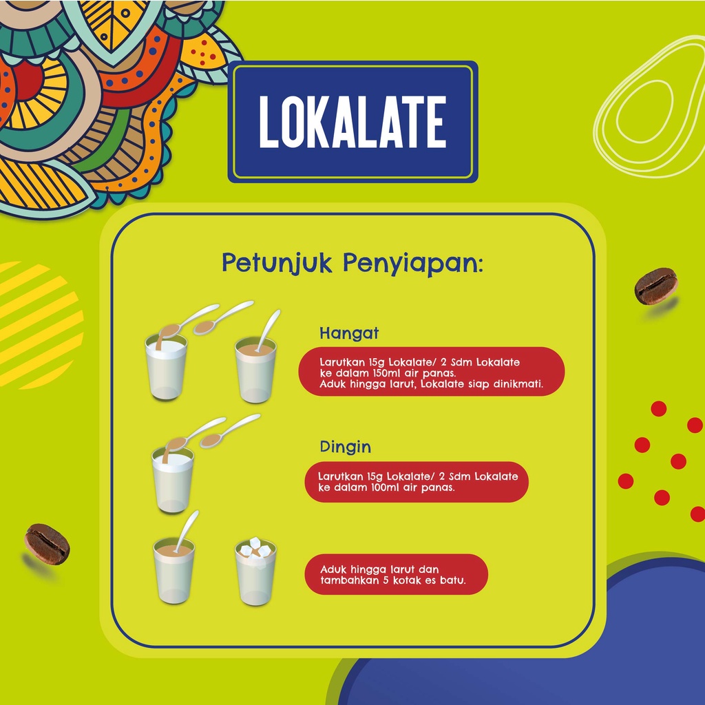 LOKALATE KOPI ALPUKAT 500 GRAM - TINGGI VITAMIN A LEBIH RENDAH GULA