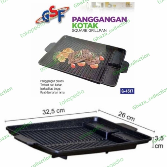 YAKINIKU GRILL PAN GSF BBQ GRIIL PAN KOTAK ANTI LENGKET