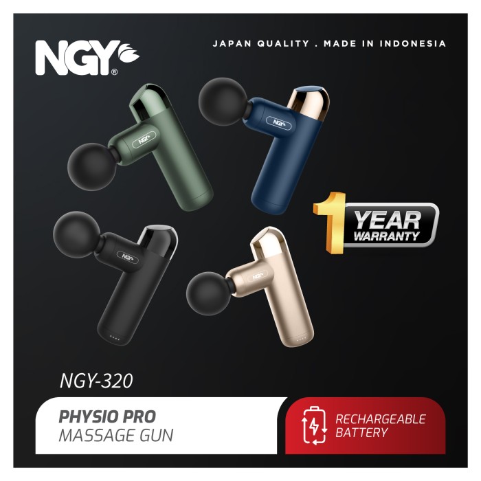 NGY PHYSIOPRO PORTABLE MASSAGE GUN / ALAT PIJAT ELEKTRIK | NGY-320 ...