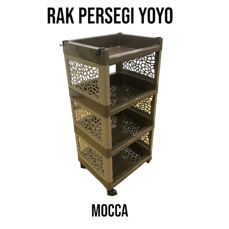 RAK YOYO 4 SUSUN / RAK DAPUR SERBAGUNA 4 TINGKAT RODA LEMARI PLASTIK ...