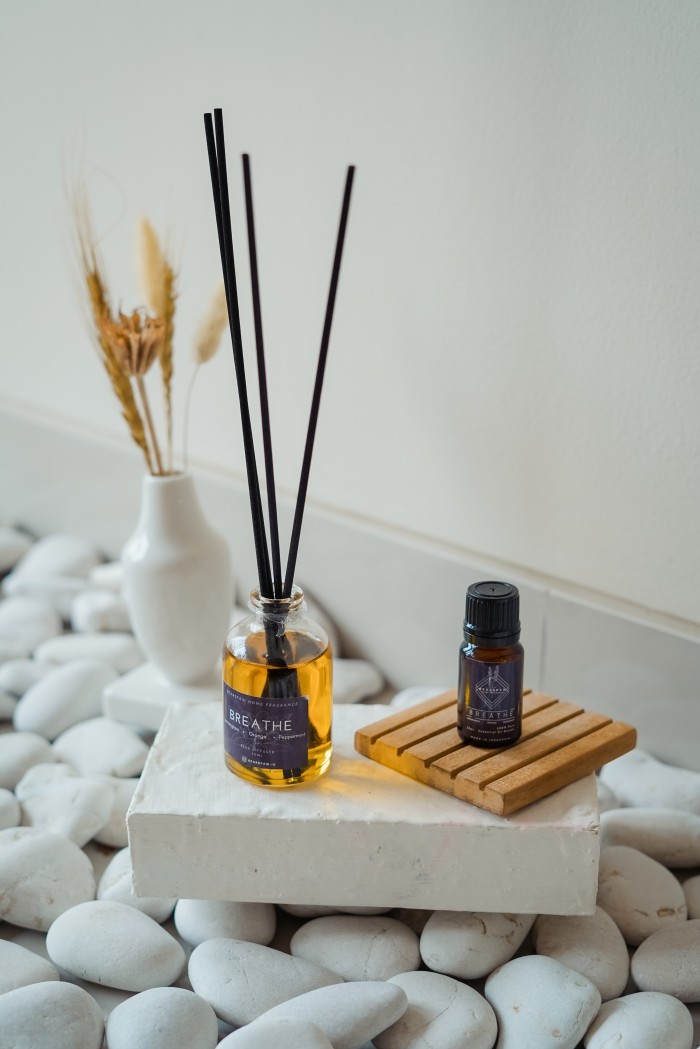 REED DIFFUSER BREATHE (LEMONGRASS) 50ML AROMATHERAPY FREE STICK ROTAN ...