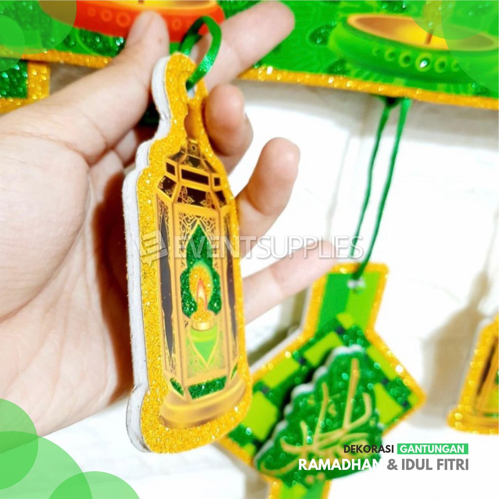 GANTUNGAN DEKORASI HIASAN GAMBAR ALQURAN RAMADHAN ORNAMENT LEBARAN IDUL ...