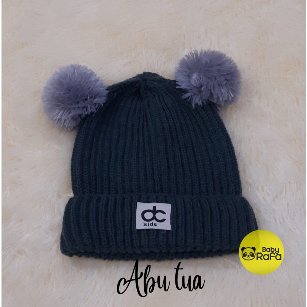 Topi Rajut Kupluk Bayi Pom Pom Premium / Topi Bayi Pom Pom Anak Laki ...