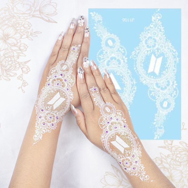 NEW MOTIP HENA STIKER HENNA INSTAN 1 SET HENA PENGANTIN TEMPEL / FREE ...