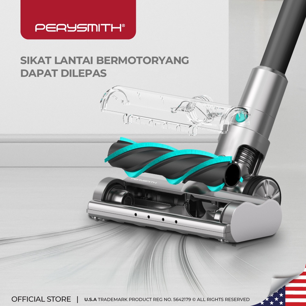 PerySmith XP6 Cordless Vacuum Cleaner Handheld 3-in-1 Home Penyedot ...