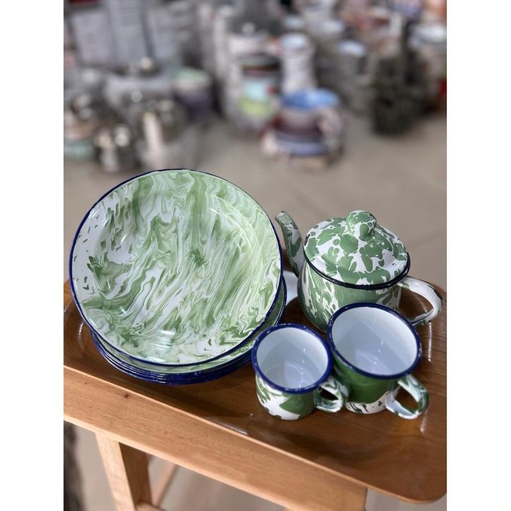 Gelas Cangkir Enamel Motif Blirik 6cm Paket 12PCS, Gelas Motif Blirik ...