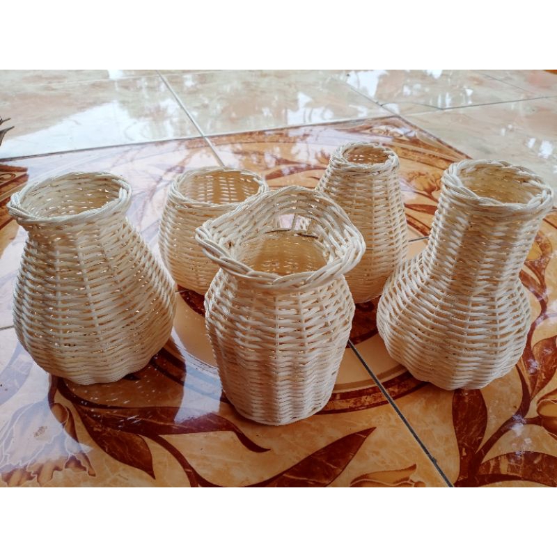 VAS ROTAN / VAS BUNGA AESTHETIC - KERAJINAN HIASAN ROTAN MURAH KUALITAS ...