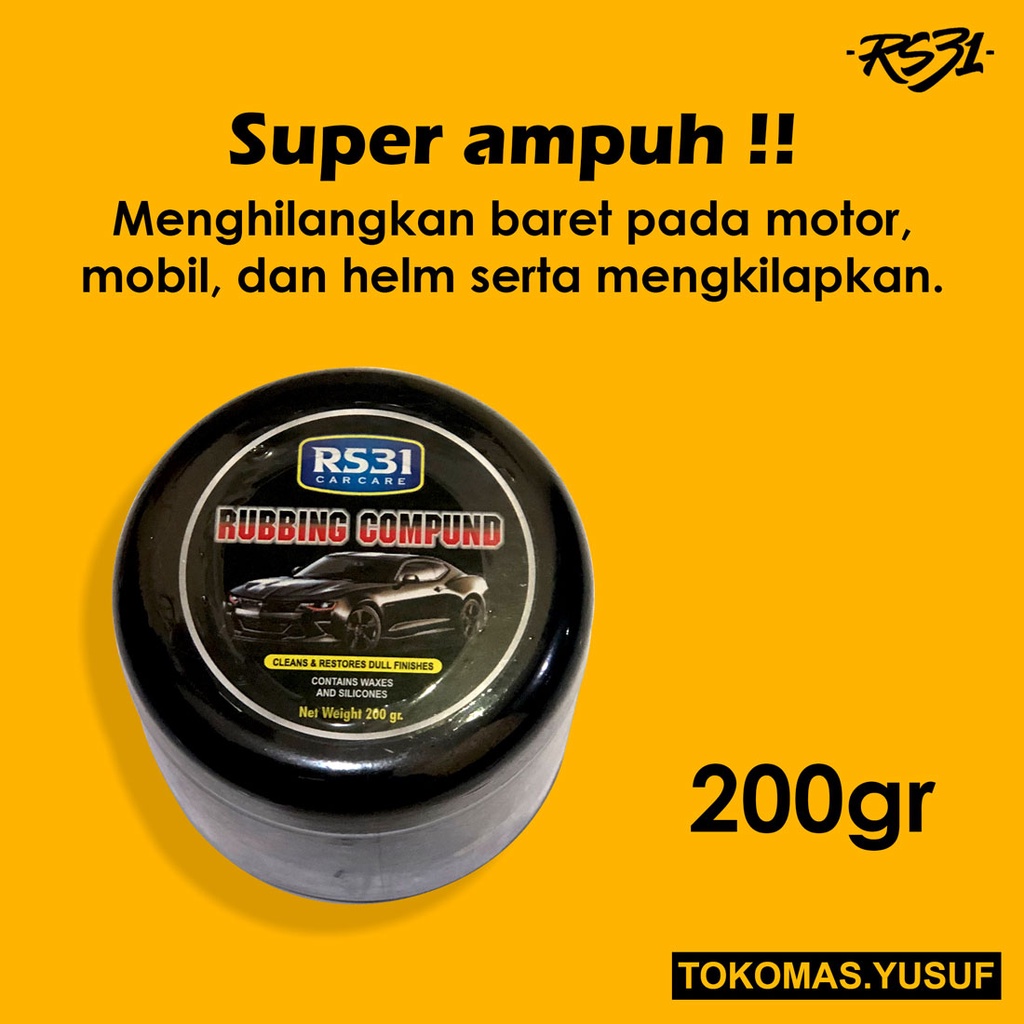 RS31 RUBBING COMPOUND - KOMPON PENGHILANG BARET BODY MOBIL/POLES BODI ...