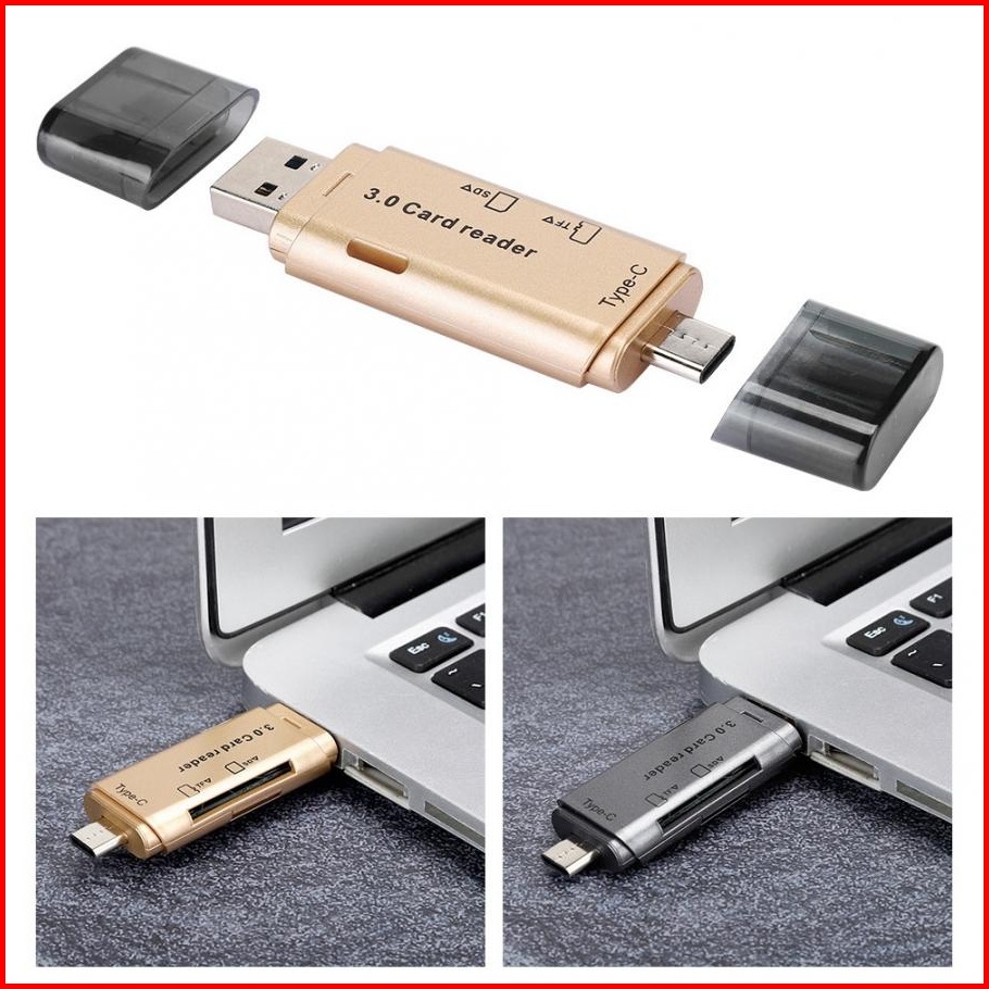 Actual 4 In 1 Card Reader High-speed Smart 3 0 Metal Type C Micro Usb ...
