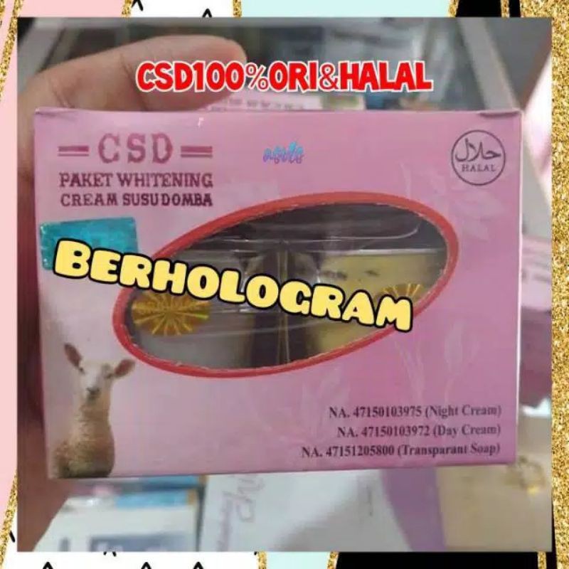 CSD MDS BPOM CREAM SUSU DOMBA HOLO BIRU 30GR BESAR 100 ORI