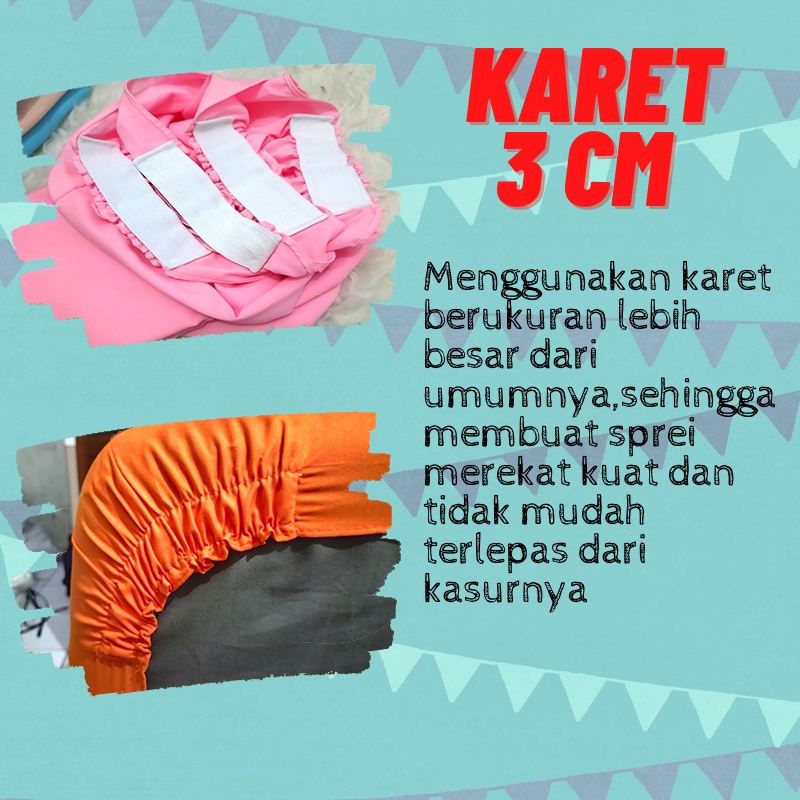 SPREI POLOS / SPREI KARET UK. 12020020 "ASLI POLOS BUKAN EMBOS"